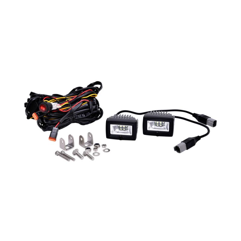 KC Hilites 2" C-Series C2 LED - 2-Light System - 20W Flood Beam - Reco ...