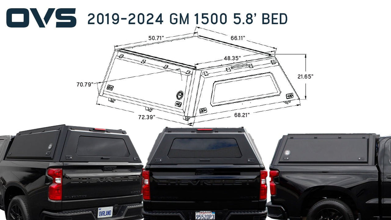 OVS Expedition Stainless Steel Truck Cap For 19-25 Silverado & Sierra ...