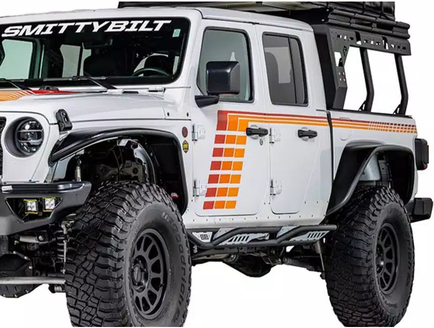 Smittybilt Apollo Sliders With Step For 2020-2025 Jeep Gladiator JT ...