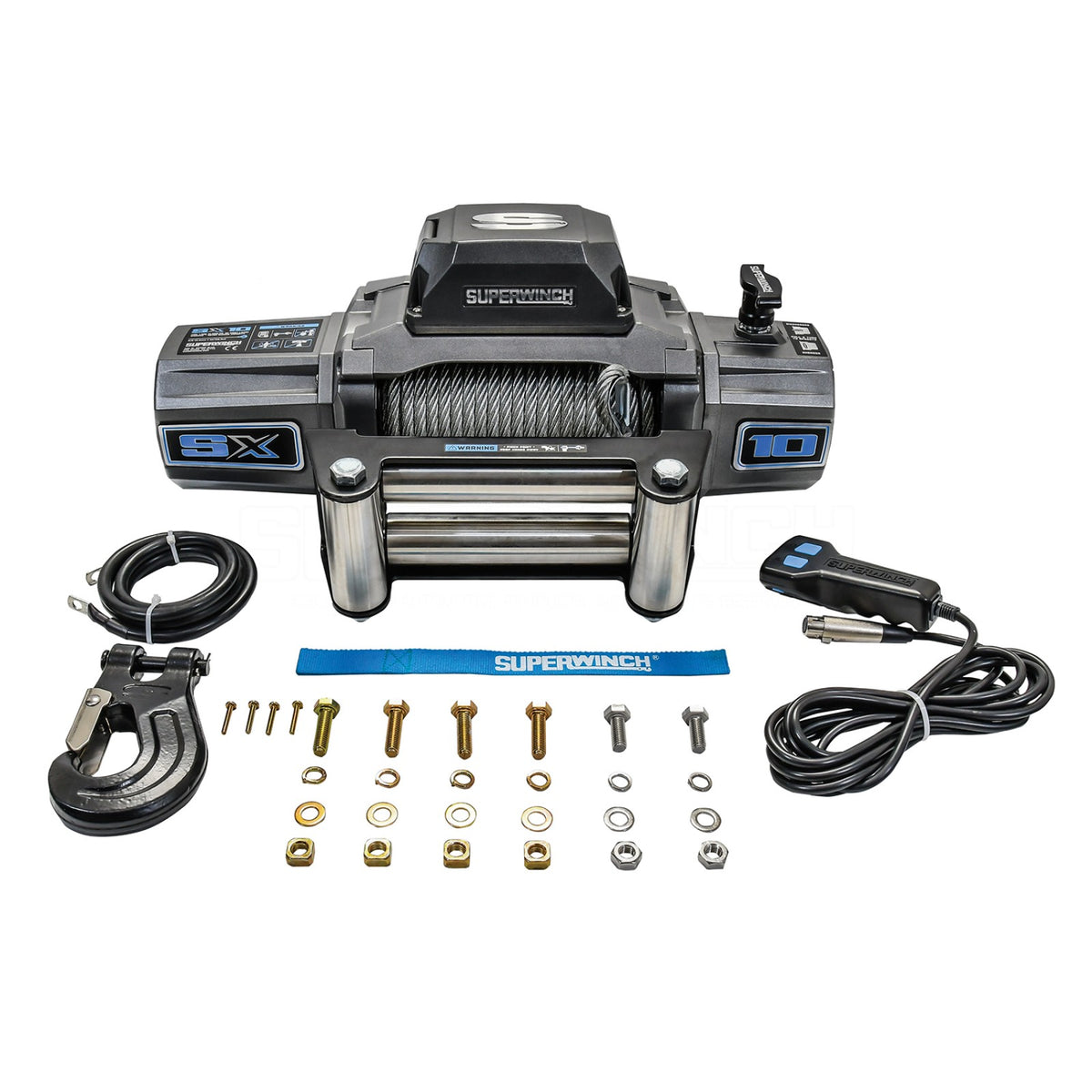 Superwinch 1710200 Electric SX10000 Winch - 10,000 lbs. Pull Rating, 85 ...