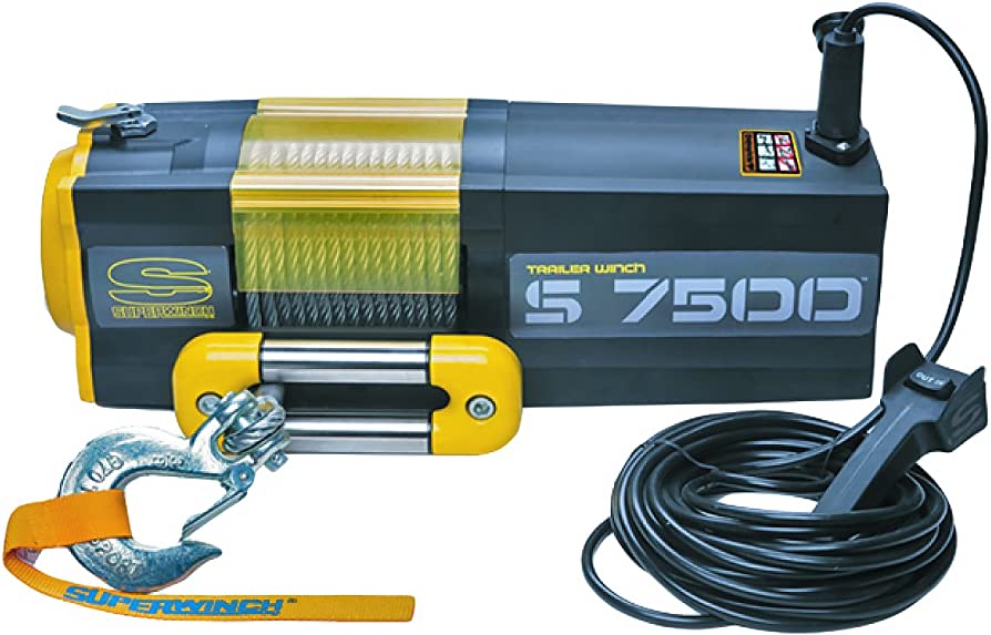 Superwinch 1475200 Utility S7500 Winch - 7,500 lbs. Pull Rating, 55 ft ...