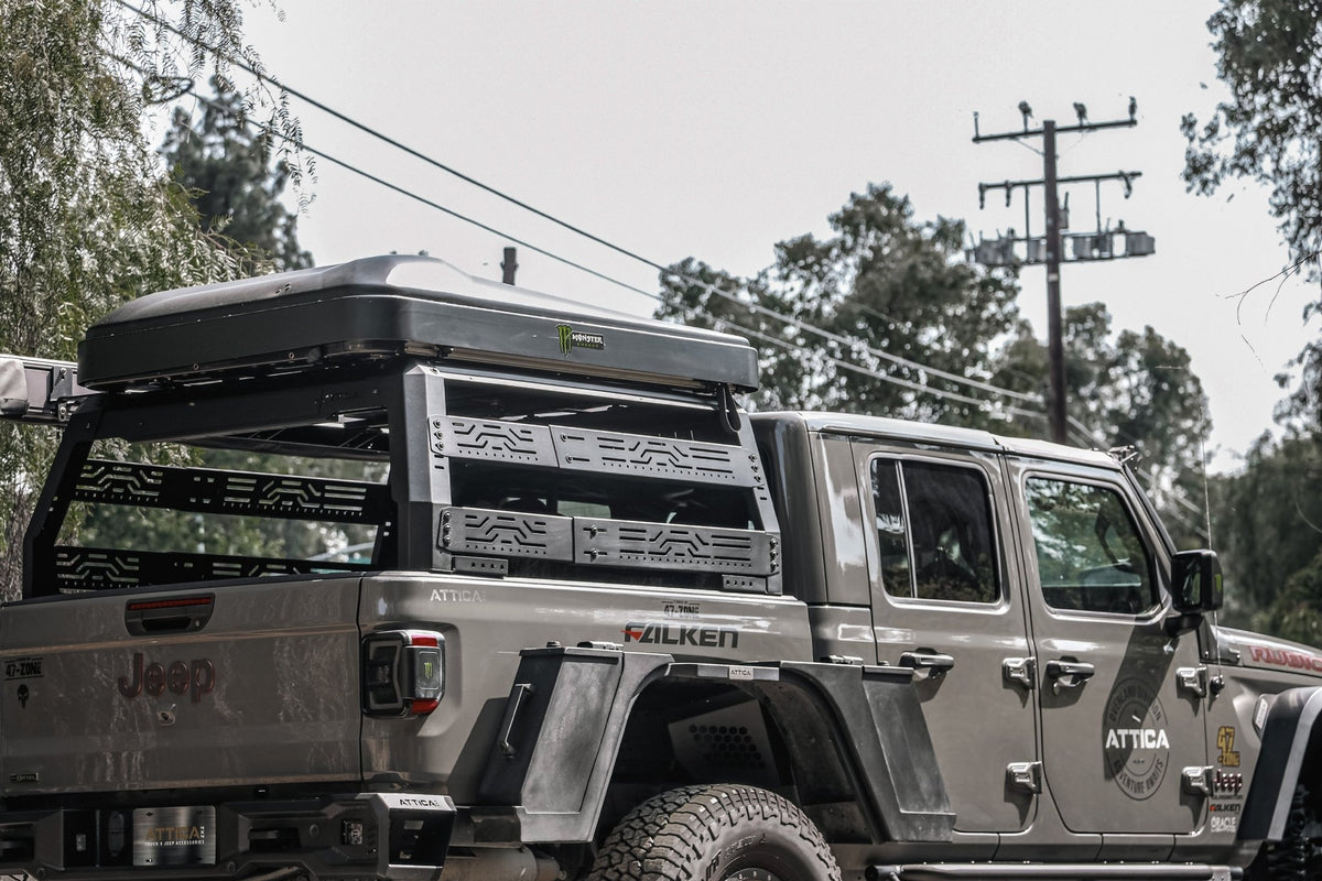 Attica 4x4 Frontier Series Overland Cab Height Bed Rack for 2019-2024 ...