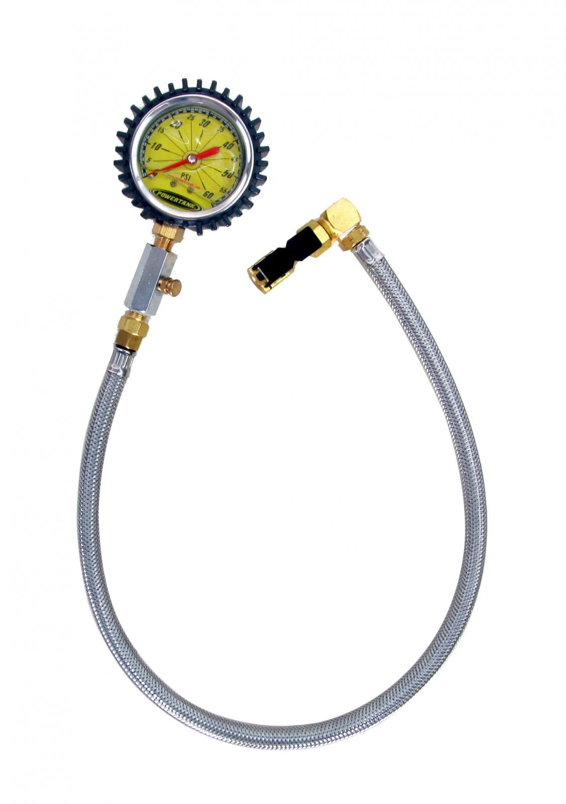 Power Tank TPG-8060B Tire Pressure Gauge Hands Free 60 PSI 24 Inch Hose ...