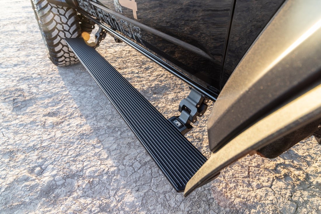 Body Armor 4x4 E-Power Drop Down LED Running Boards for 2019-2024 Silv ...